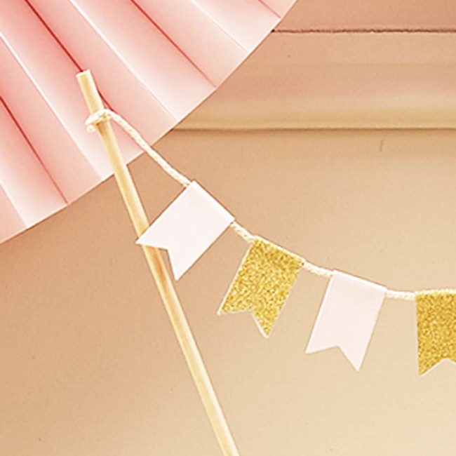 Cake topper banderines | Una Boda Original
