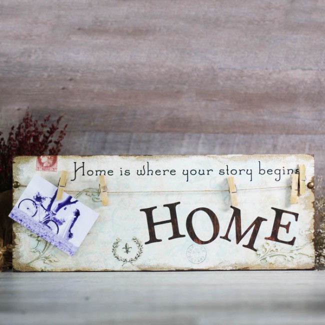 Cuadro de madera Home | Una Boda Original