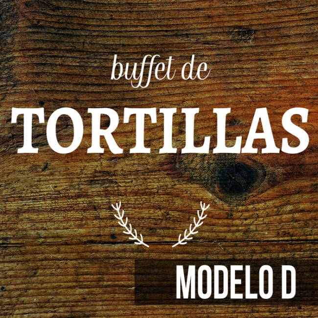 Cartel Buffet de tortillas rústico | Una Boda Original